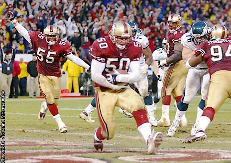 49ERS 13, EAGLES 3 / Defense stands tall / 49ers stuff Eagles at goal line