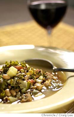 Start the new year with earthy soup and Merlot / Black-eyed peas ...