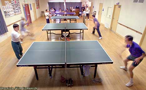 Table tennis talent just having a smashing good time