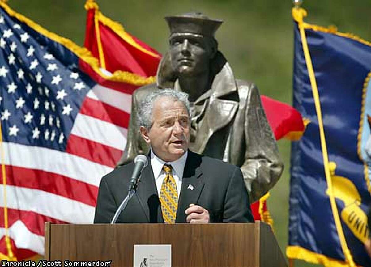Salute to U.S. sailors / Lifesize bronze statue now standing guard at ...