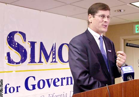 Simon fails to wow Washington / Bush visit, fund raising tepid at best