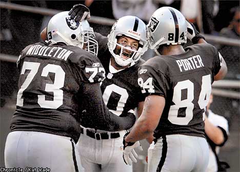 Raiders ride hot hand of Rice to win / Receiver racks up 131 yards ...