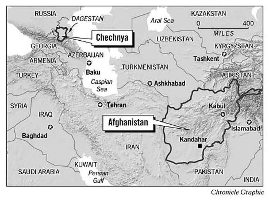 Chechen conflict mirrors Afghan options / Tough terrain, Islamic rebels ...
