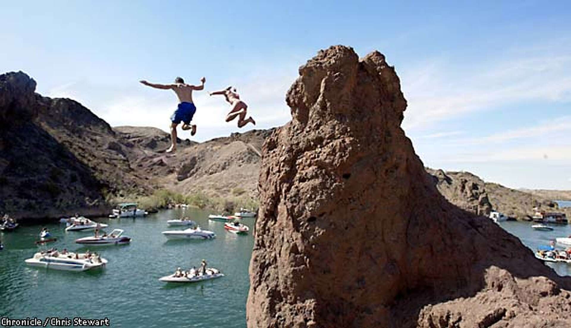 Into the drink / Despite adult pleas, college students dive into spring ...