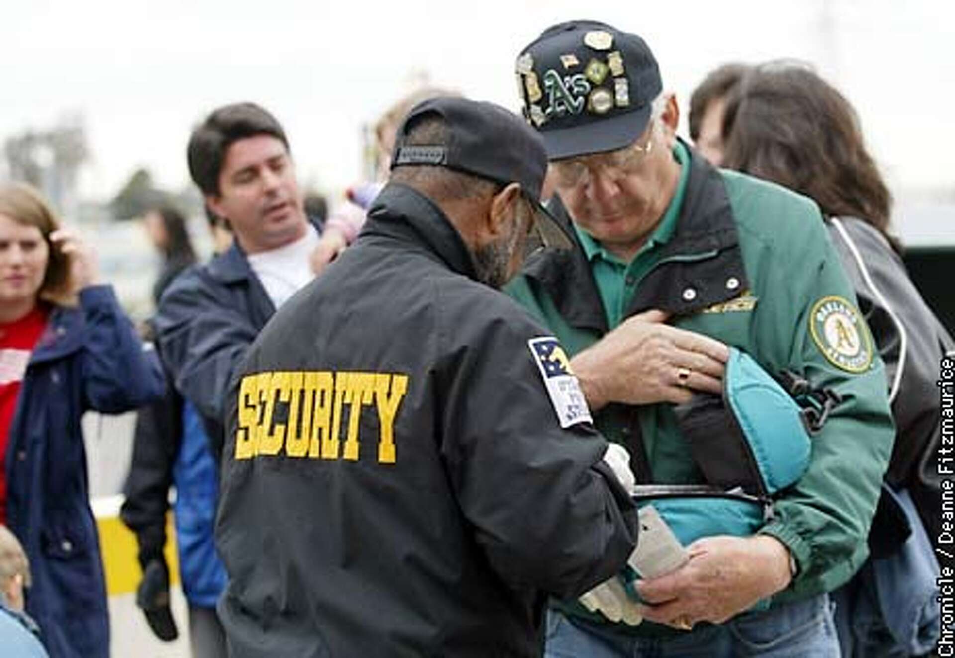 Security hardball / Coolers, backpacks still banned at Pac Bell Park ...