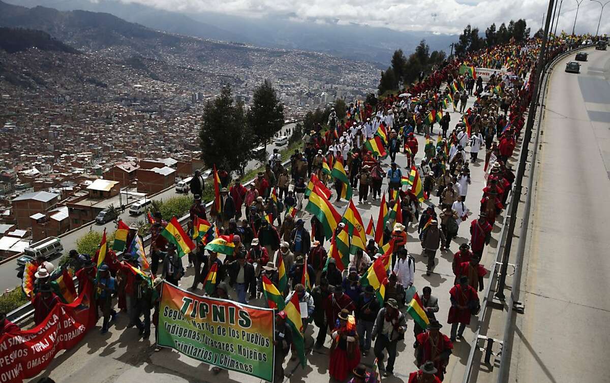 Bolivian indians demand road through Amazon