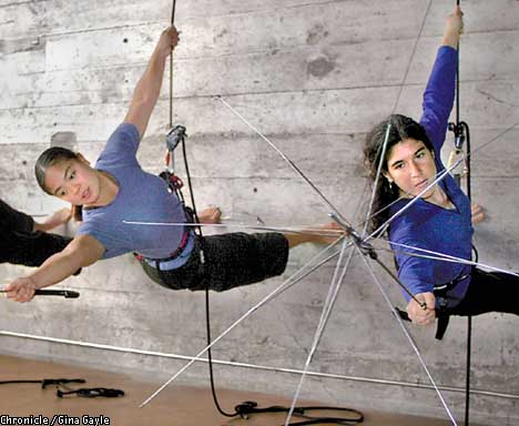 Flyaway dance troupe simply off the wall / Aerial artists believe all ...