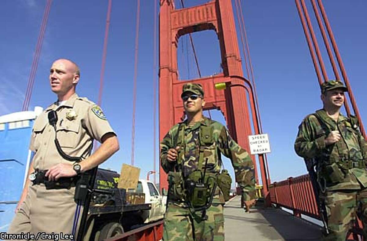 Armed soldiers, police stand watch on bridges / Bay Area commuters take ...