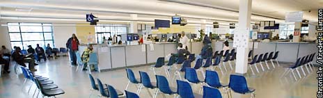 PARK IT IN A CHAIR / DMV eliminating lines but waiting hasn't gone away