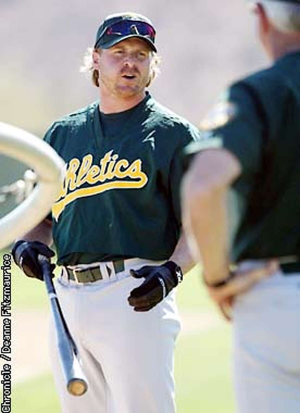 Sink or slide, Giambi may be A's lead-off man