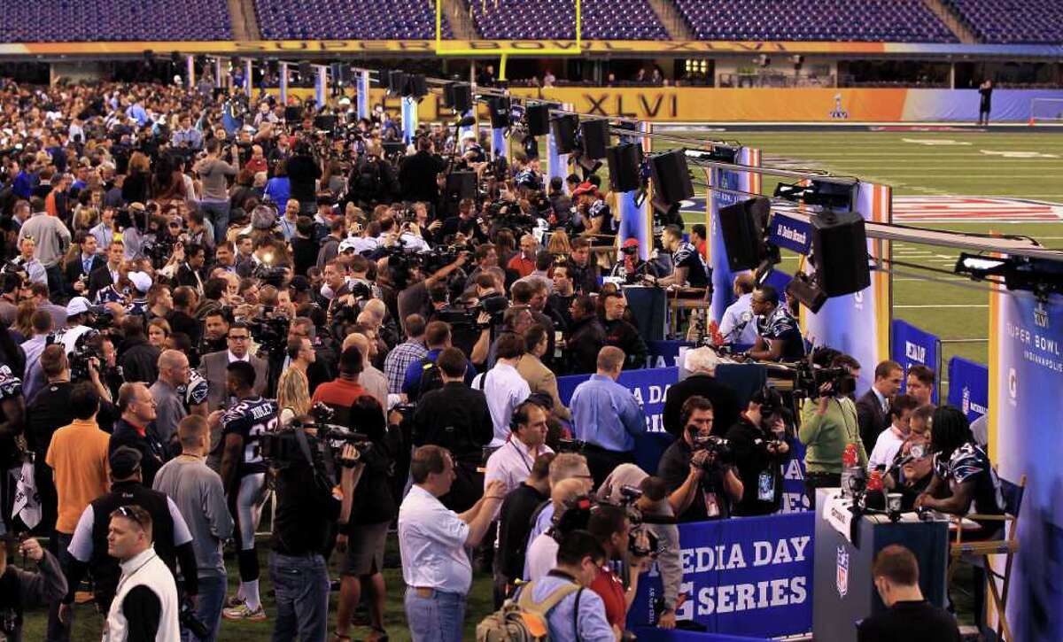 Patriots take stage on media day