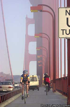 Cyclists, walkers return to Golden Gate Bridge
