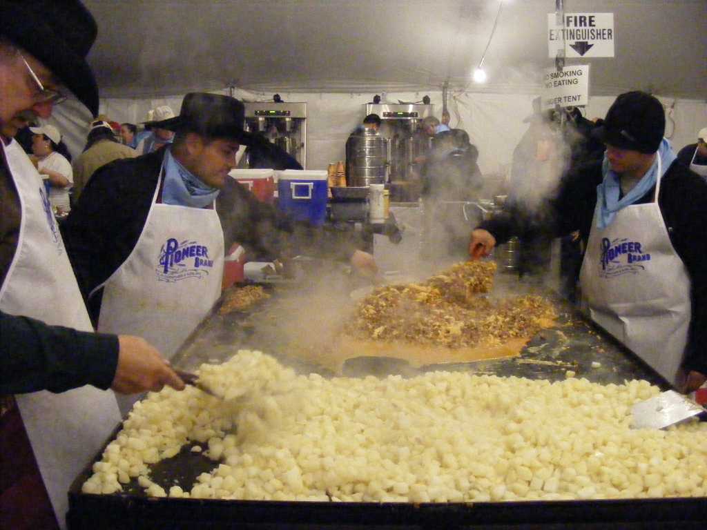 Crowd packs in for Cowboy Breakfast