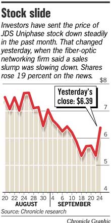 JDS shares up on positive sales outlook