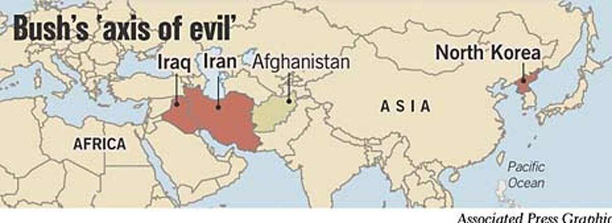 Bush's tough talk singles out 3 rogue states / PHASE II: Addressing the ...