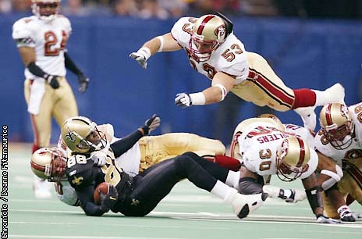 49ers fill in blanks / Team-record 3rd shutout of season decks Saints