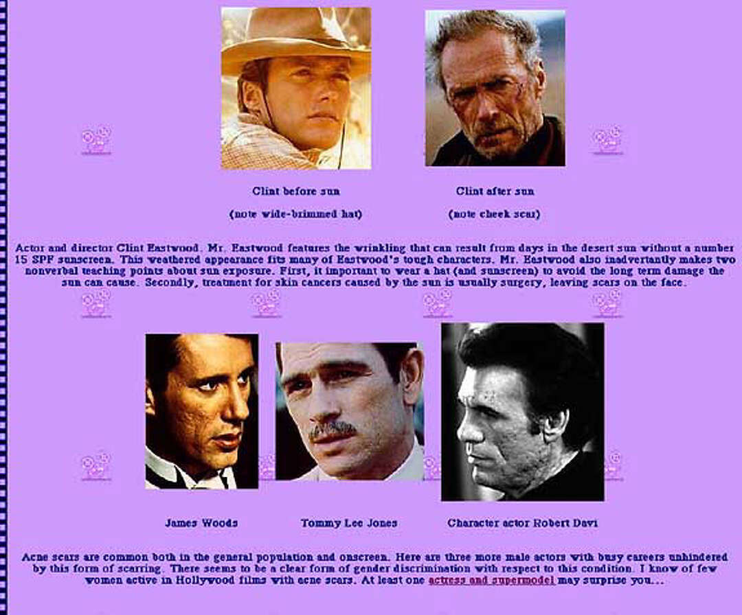 Face to Face With the Stars / A dermatologist and film buff sizes up ...