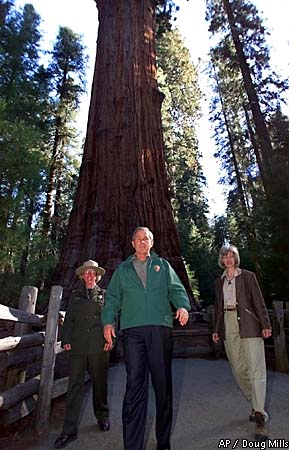 Bush uses Sequoia trip to promote environment / President attempts to ...