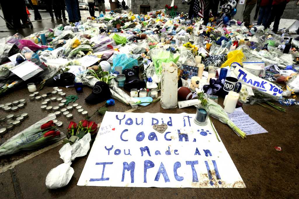 JoePa statue items to 'dry out,' family to review