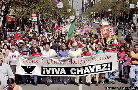 Parade, Enthusiastic Crowd Celebrate Cesar Chavez Day / S.F. show of ...