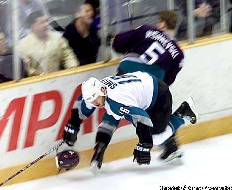 Matteau Paces Win / Sharks' winger scores two goals to help beat Mighty ...