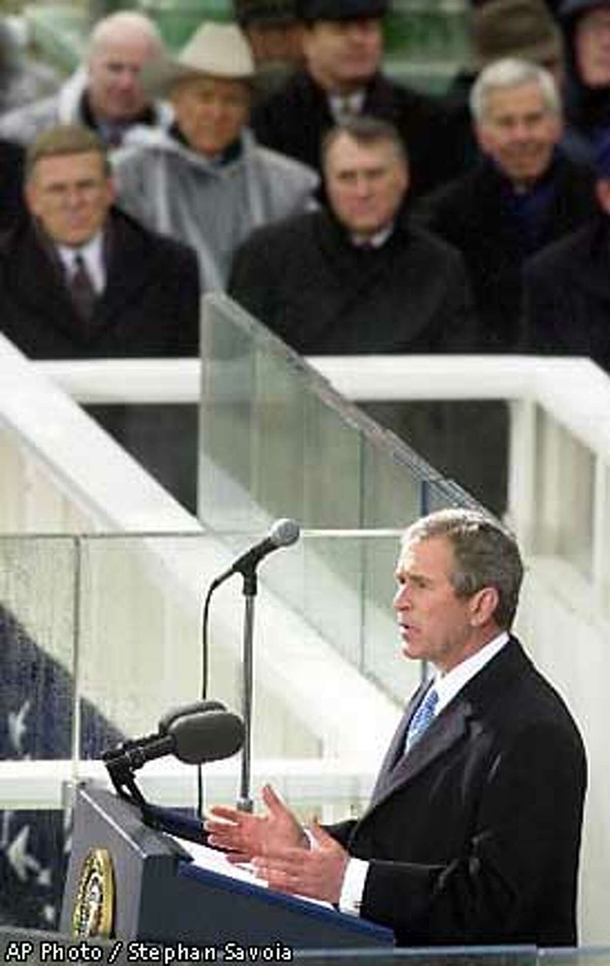 Bush Era Begins / Inaugural address sounds themes of 'civility, courage ...