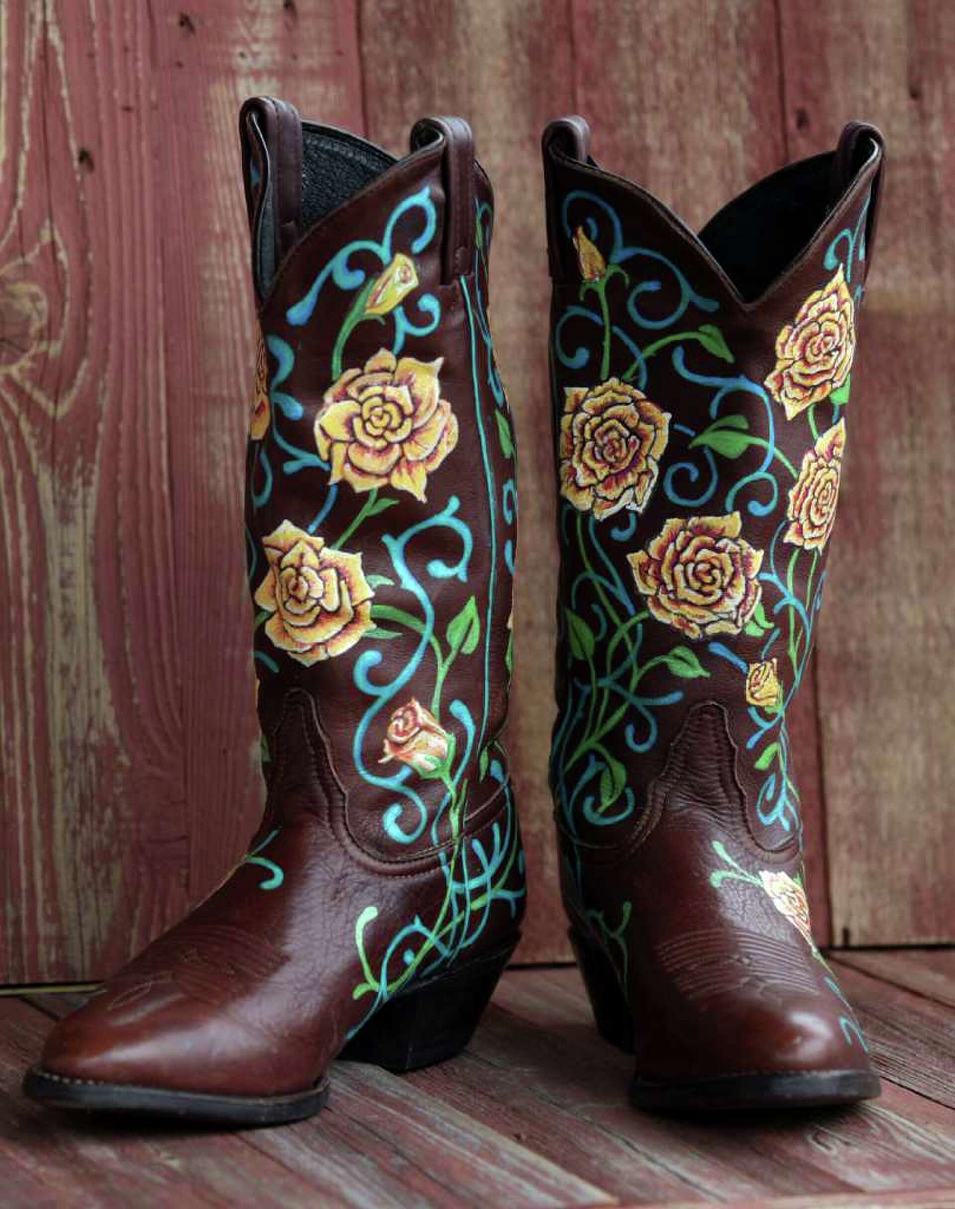 Painted boots make a statement