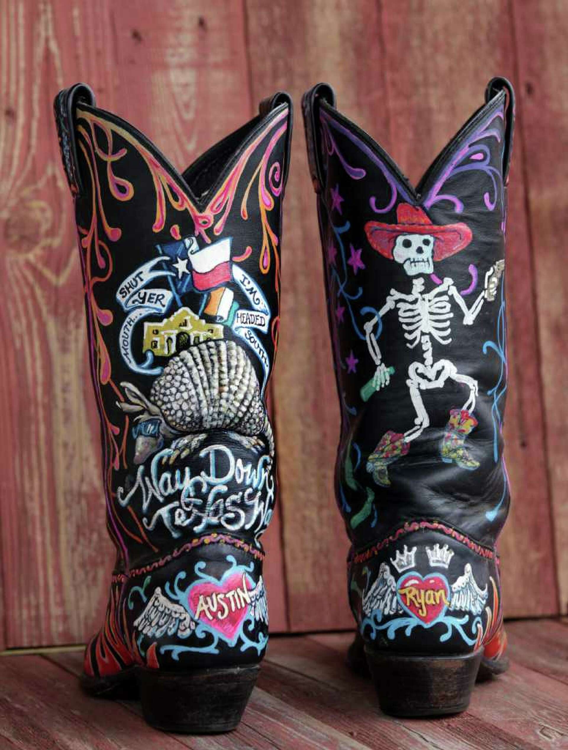 Painted boots make a statement