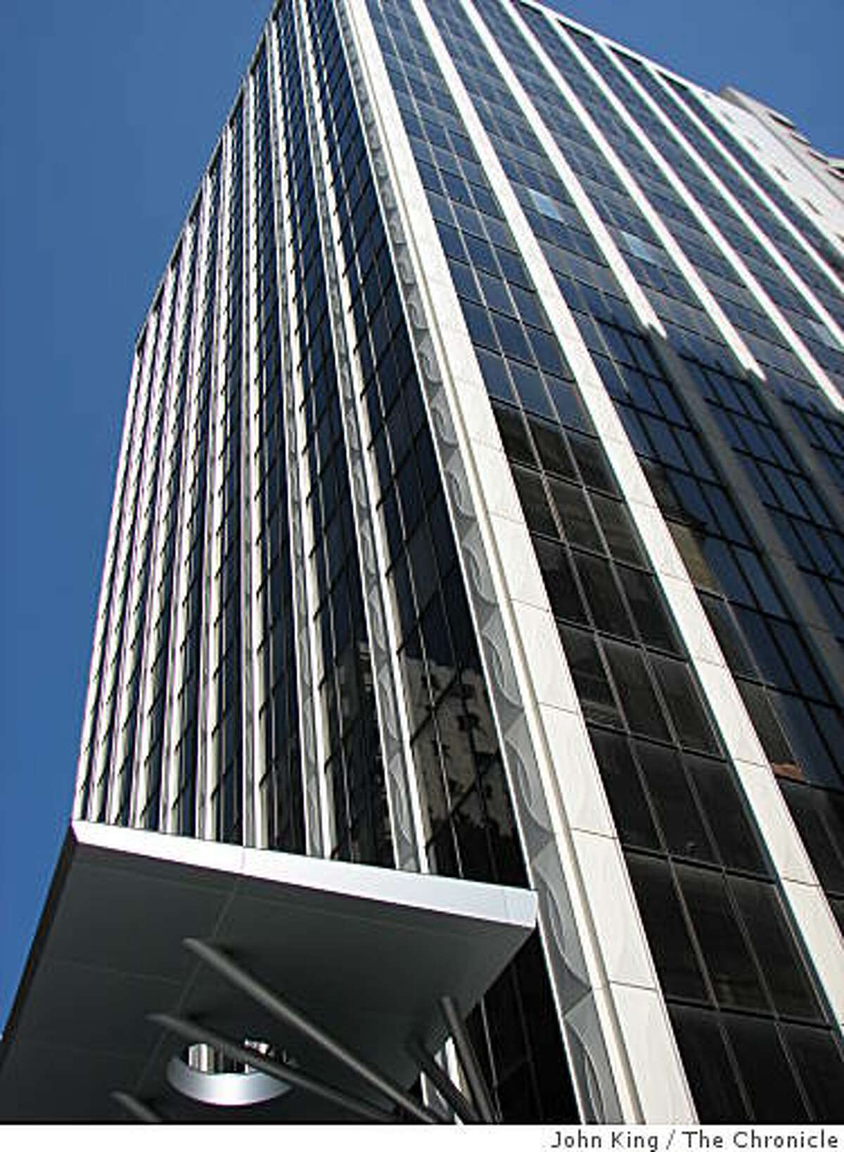 Glassy pizzazz for a big bland box