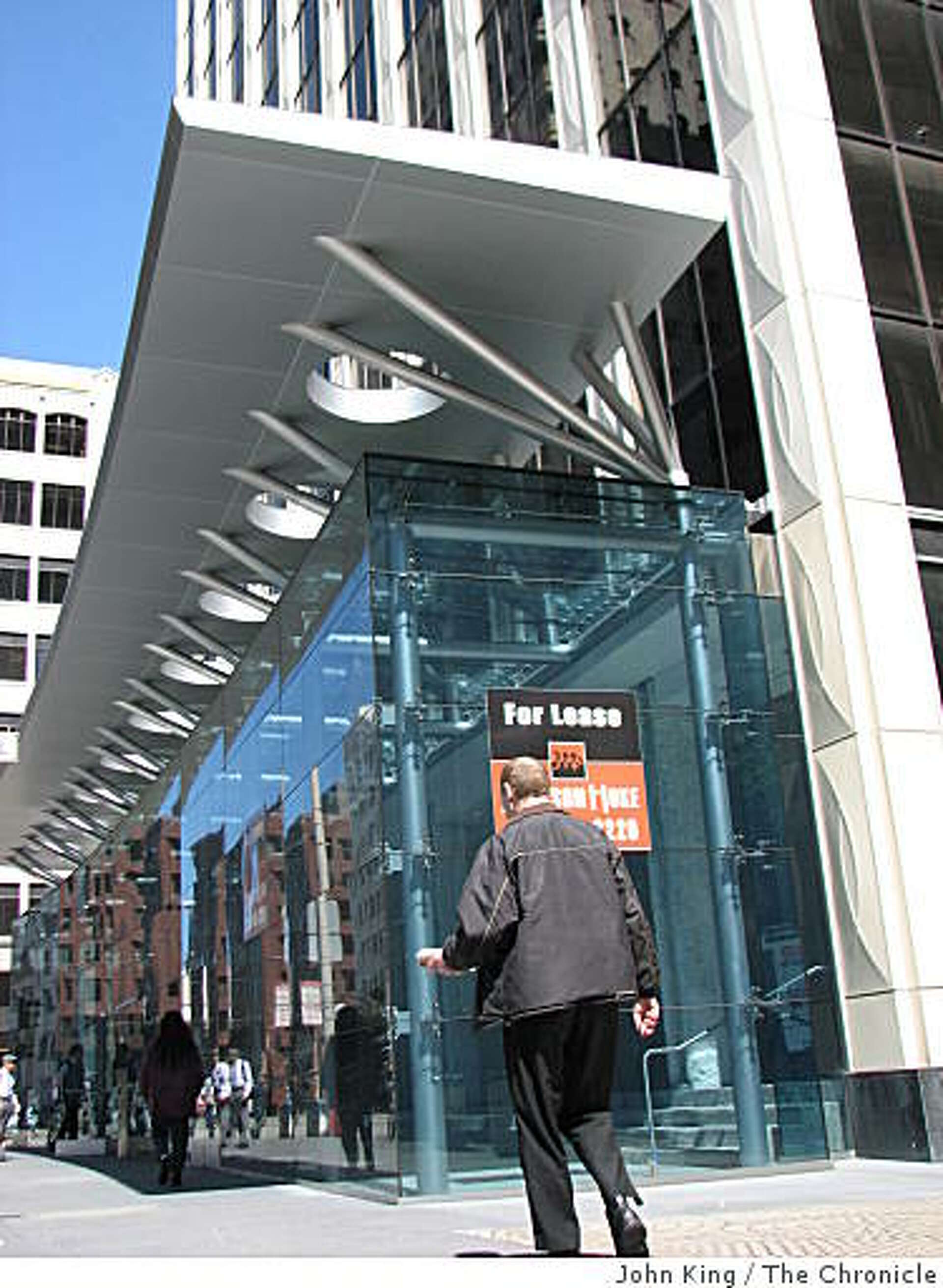 Glassy pizzazz for a big bland box