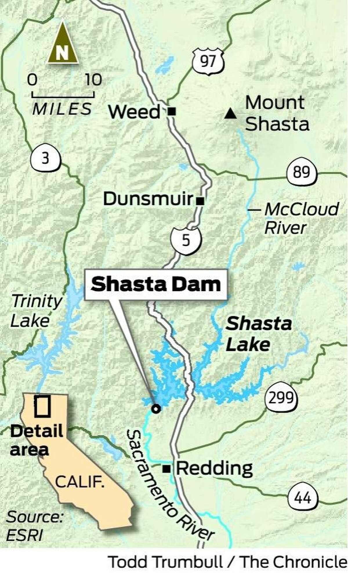 Enlarging Shasta Lake feasible, U.S. report says