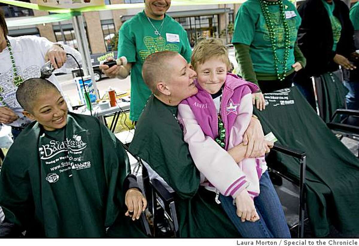 People line up to share their hair for cancer