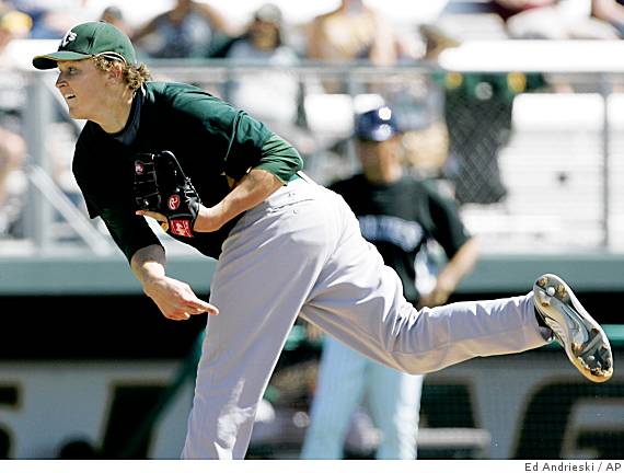 Three young pitchers vie for A's rotation