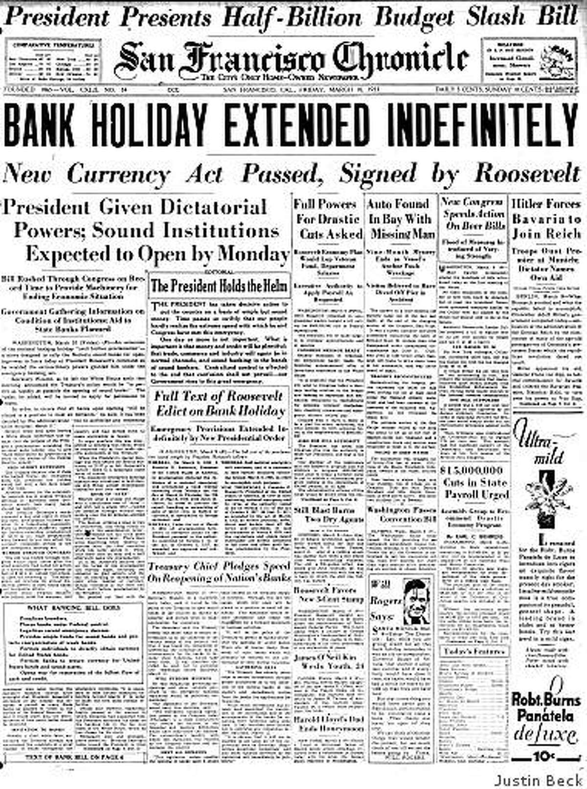 From the archives: FDR extends bank holiday