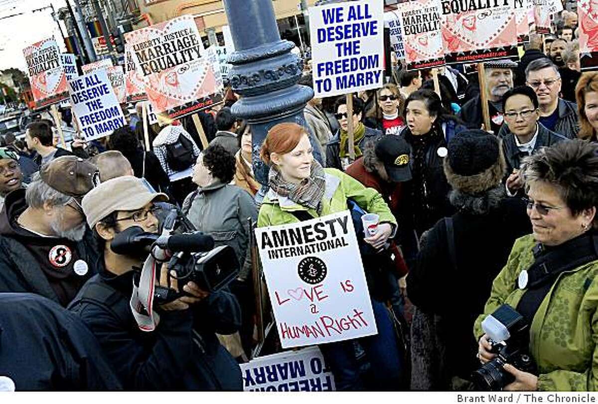 March in the Castro on eve of Prop. 8 hearing