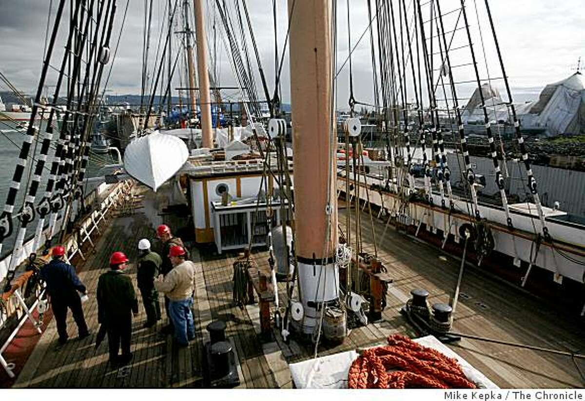 Working on a classic - sailing ship Balclutha