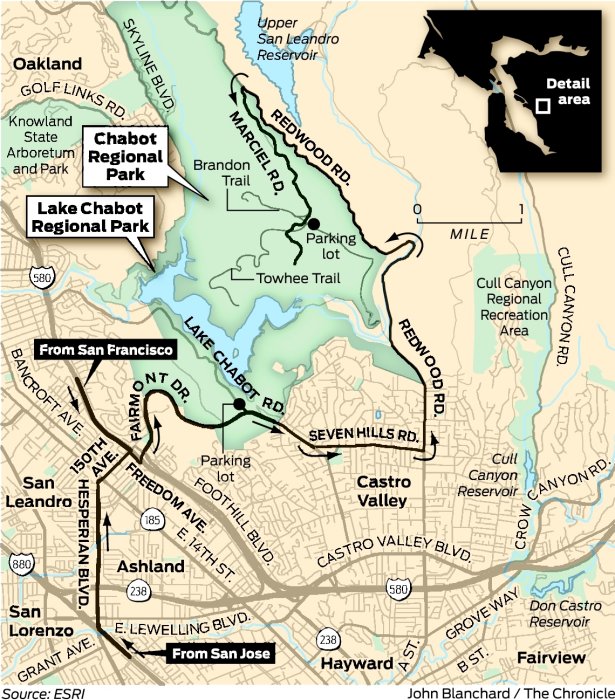 Sunday drive: Chabot, bottom to top