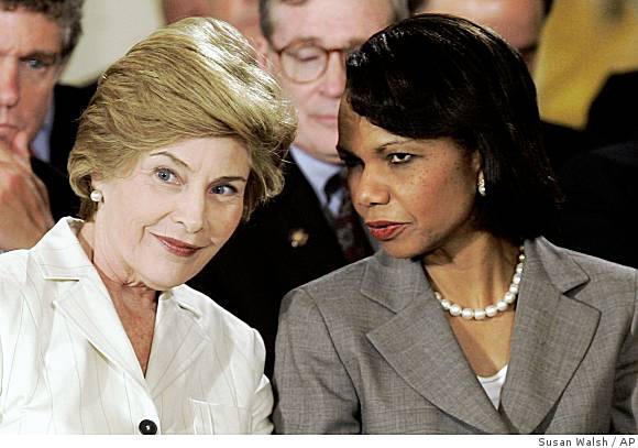 First lady, Rice defend president