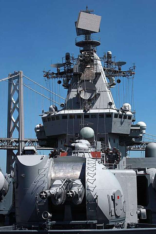 Russian warship makes rare S.F. appearance