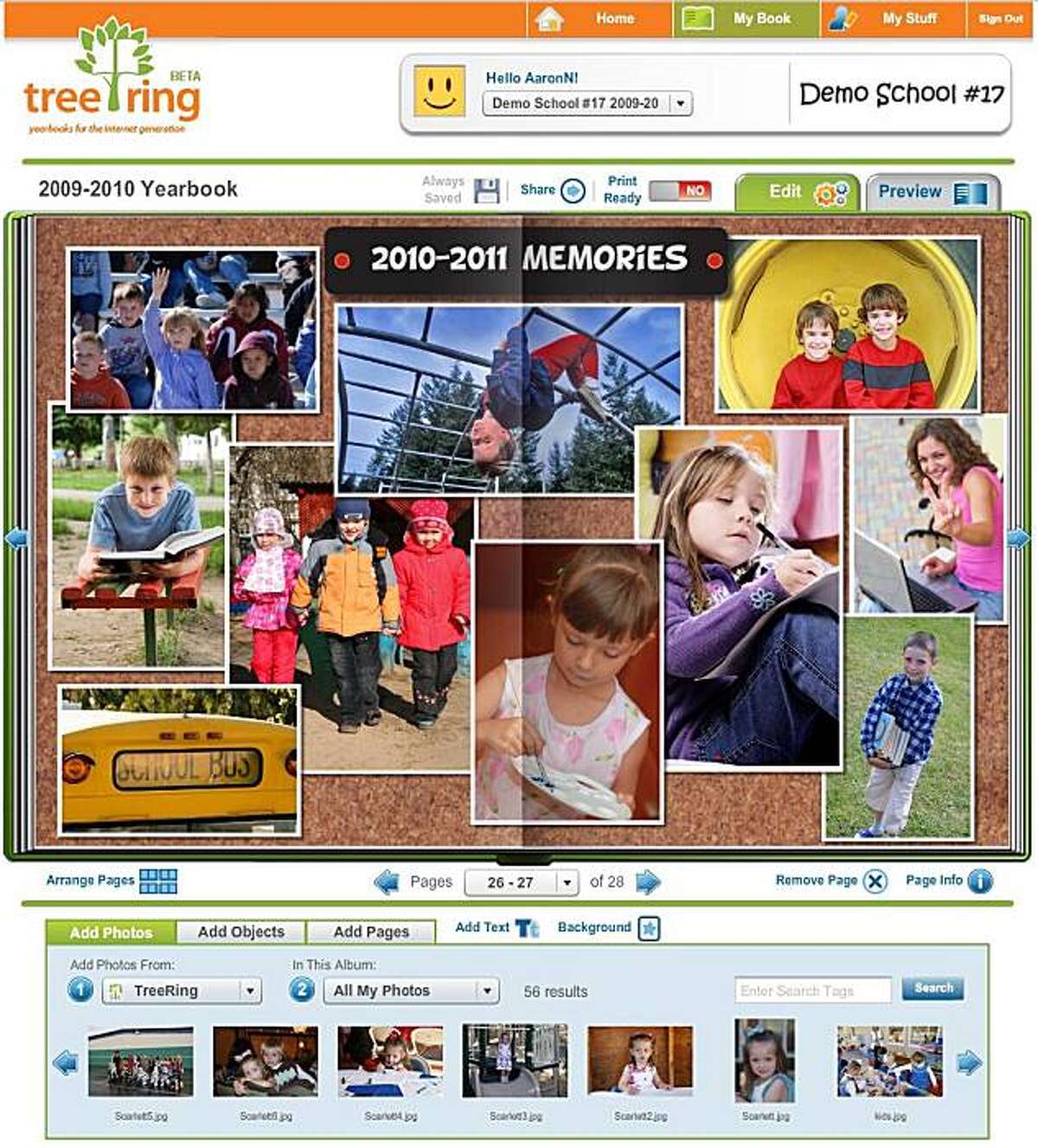 Social networks give rise to personal yearbooks