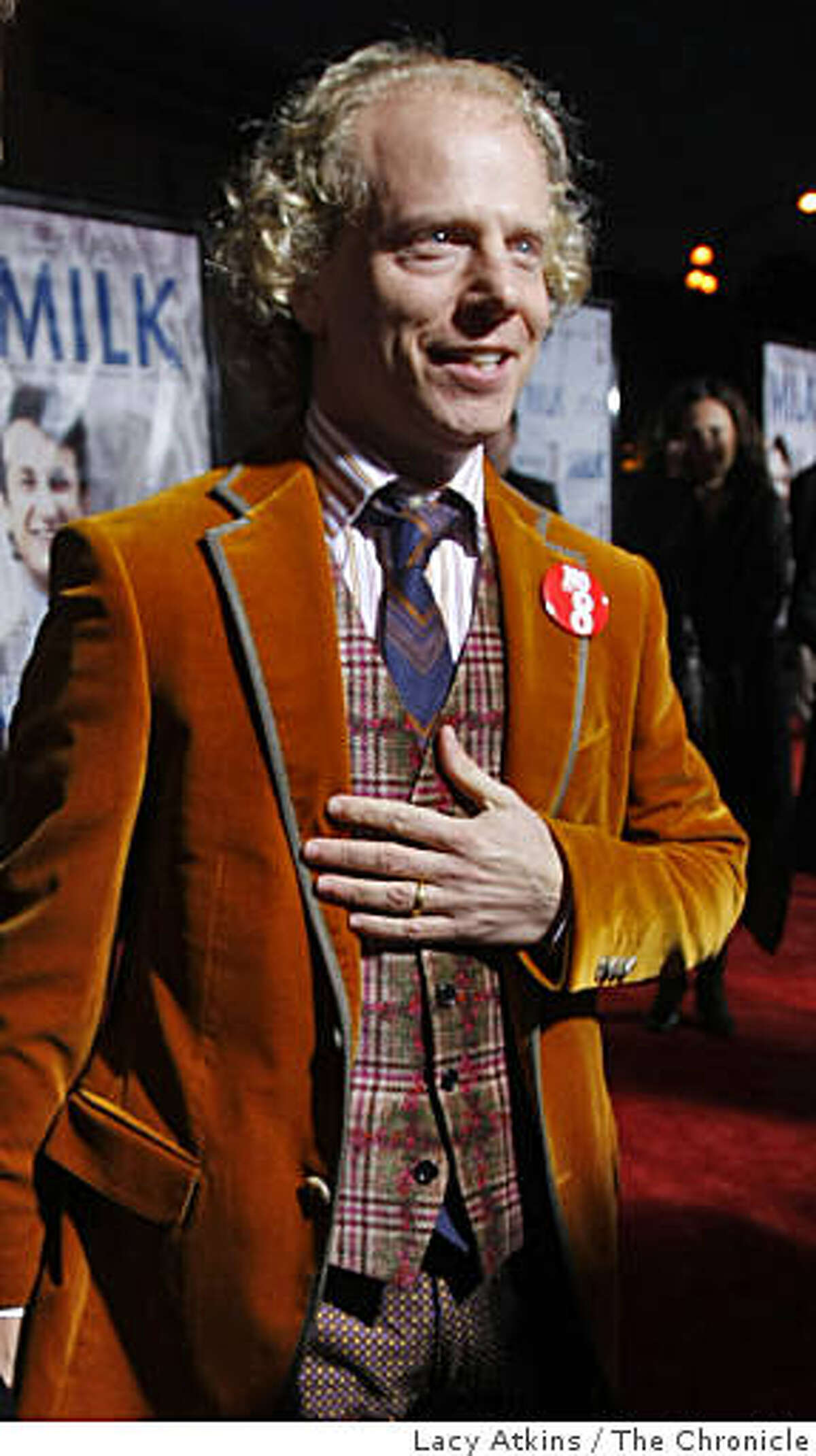 On the red carpet at 'Milk' premiere