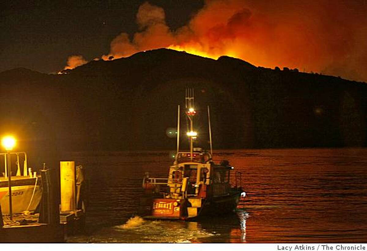 Stunning Angel Island fire seen for miles