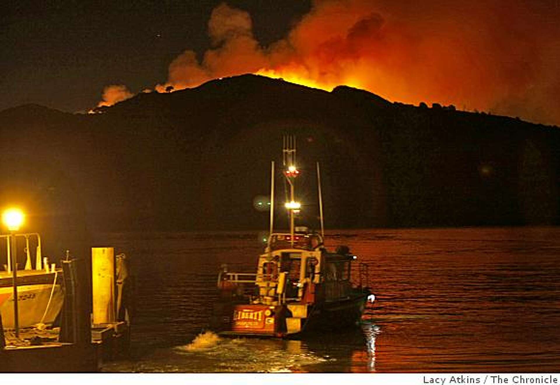 Stunning Angel Island fire seen for miles