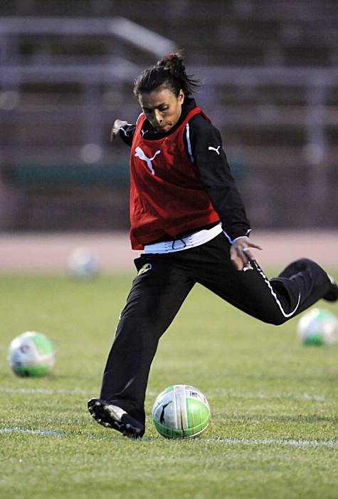 Brazil's Marta - big name in a fledgling league