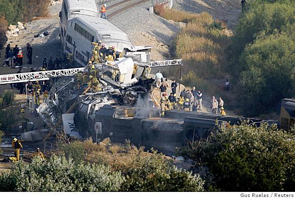 At least 10 killed when trains collide in L.A.