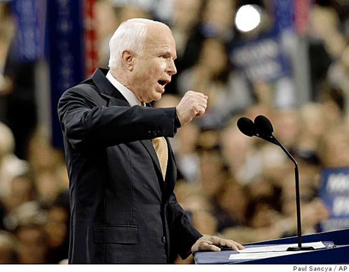 'Change is coming,' McCain tells conventions