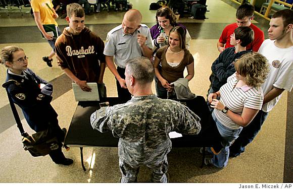 Fight over Army recruiters at schools