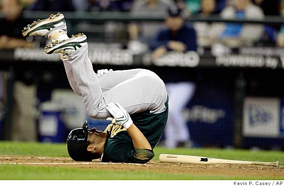 Two more injuries, one more loss for A's