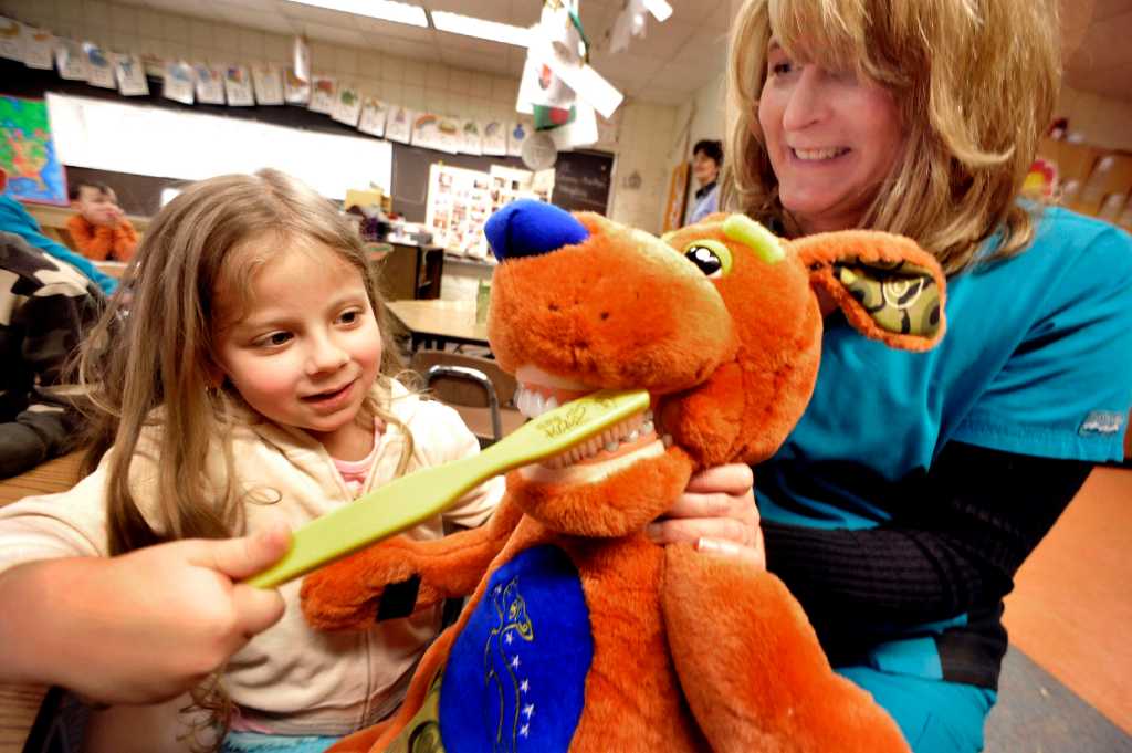 Children devour lesson in tooth care