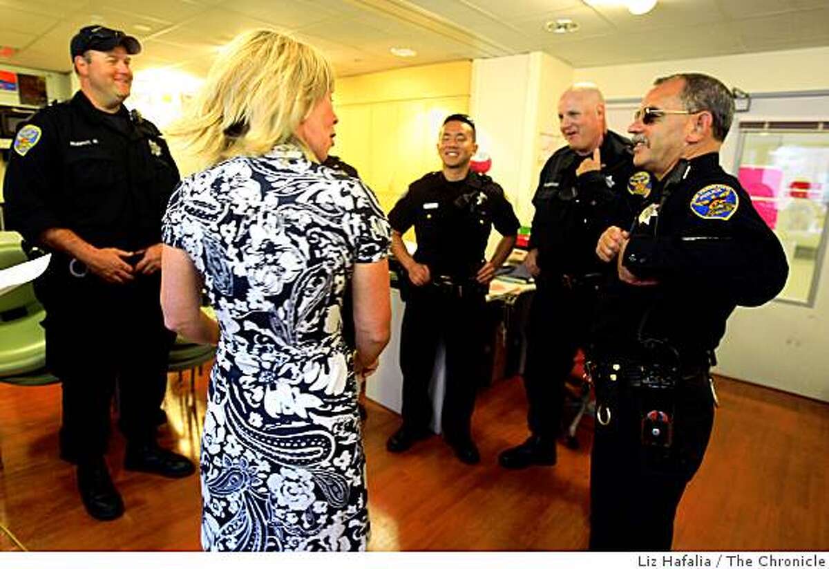 S.F. police officers cheer up kids at UCSF